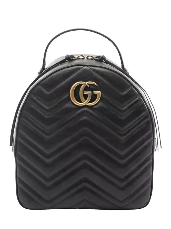 Gucci Small Gg Marmont Matelasse Leather Backpack - Black