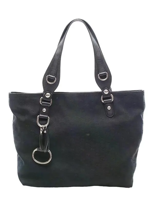 Gucci 2016-2026 Gg Canvas Icon Bit Tote Bag - Black