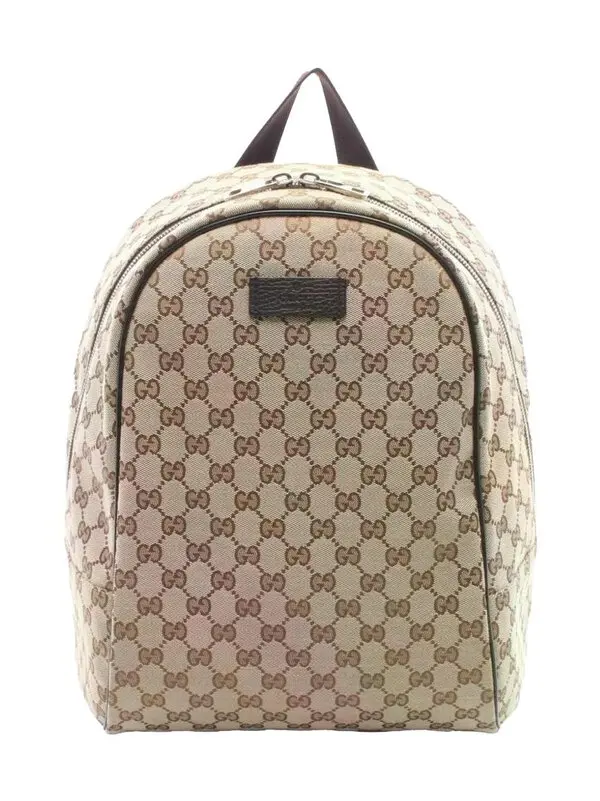 Gucci Gg Canvas Backpack - Brown