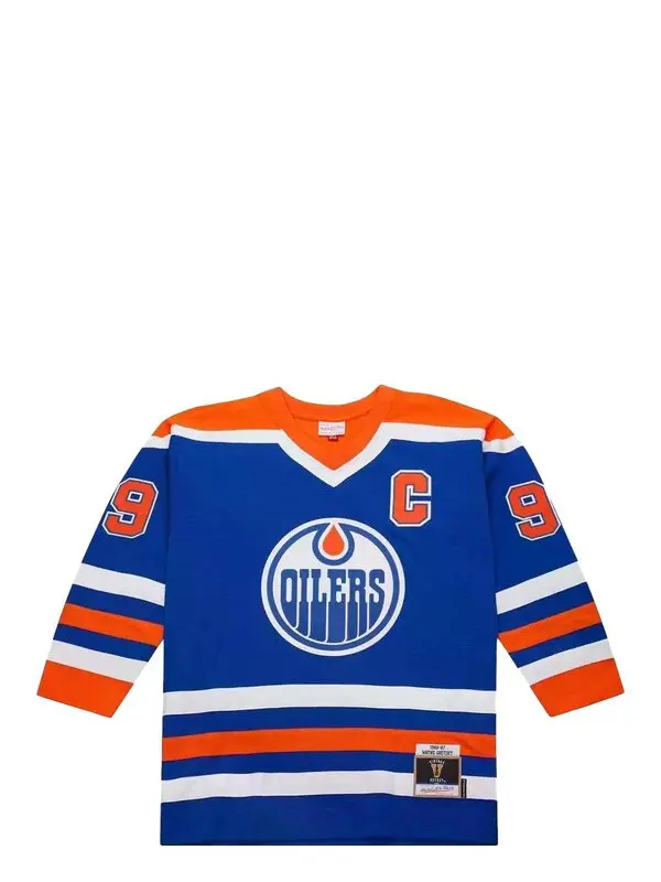 Mitchell & Ness Wayne Gretzky V-neck T-shirt - Blue