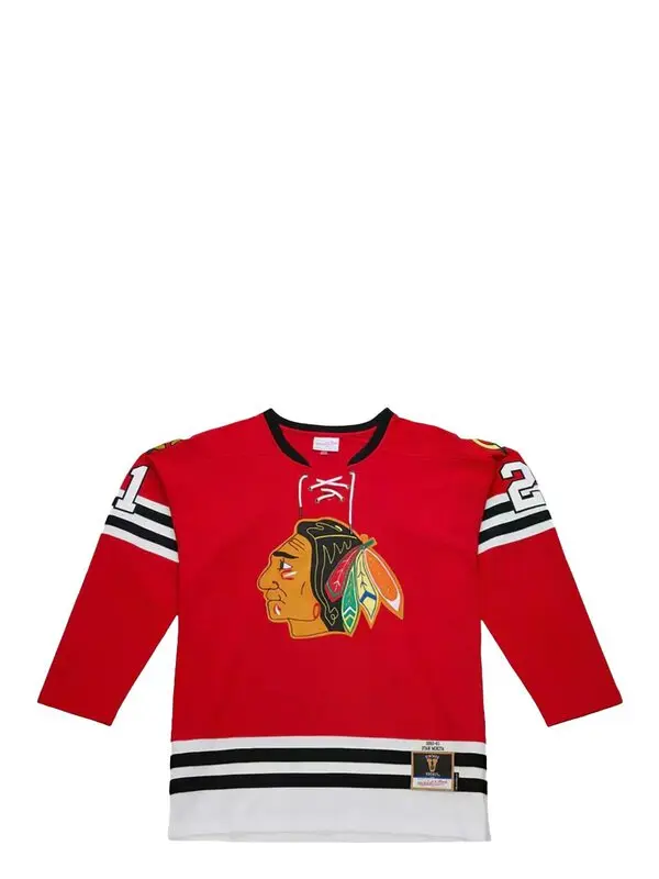 Mitchell & Ness Chicago Blackhawks Bobby Hull 1960-61 Long Sleeve T-shirt - Red