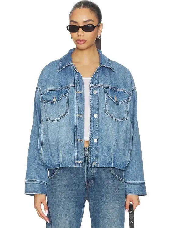 PISTOLA Bibi Blouson Denim Jacket - Blue