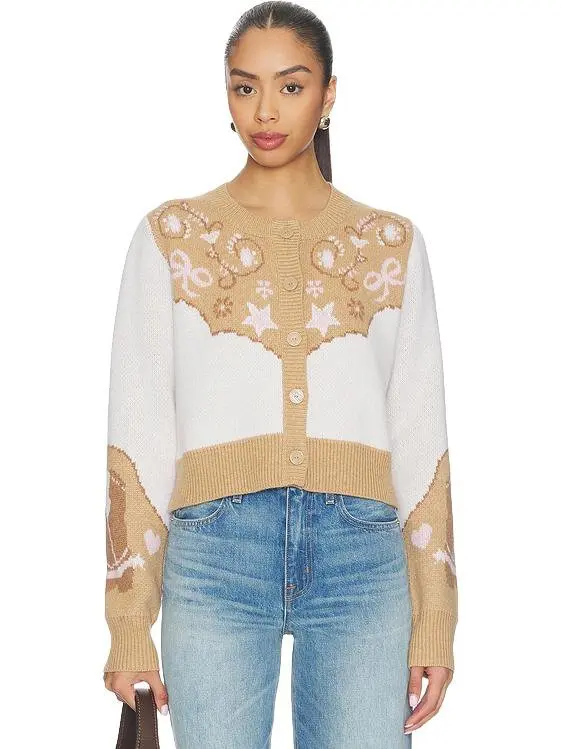 LoveShackFancy Leyah Cardigan - Brown