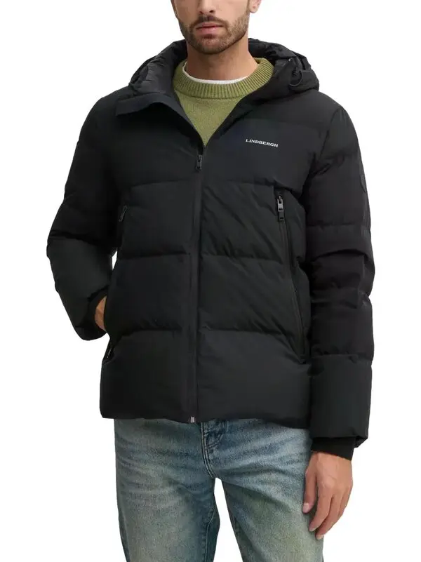 LINDBERGH Hooded Padded Jacket - Black