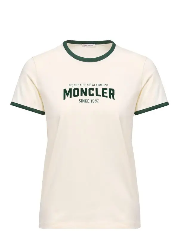 Moncler Logo Print T-shirt - White