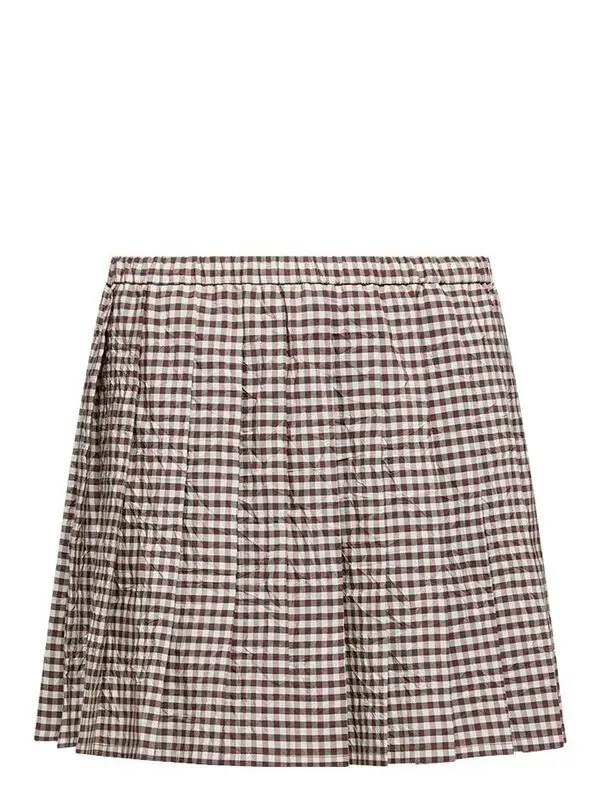 Moncler Vichy Pleated Mini Skirt - Multicolor