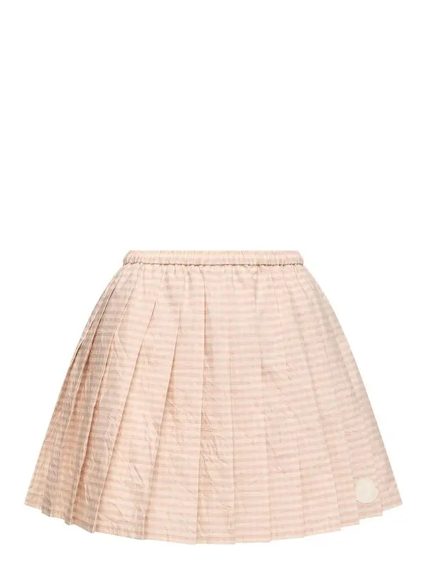 Moncler Vichy Pleated Mini Skirt - Pink