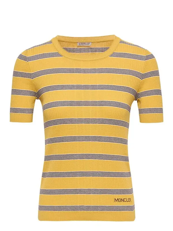Moncler Striped Cotton T-shirt - Multicolor