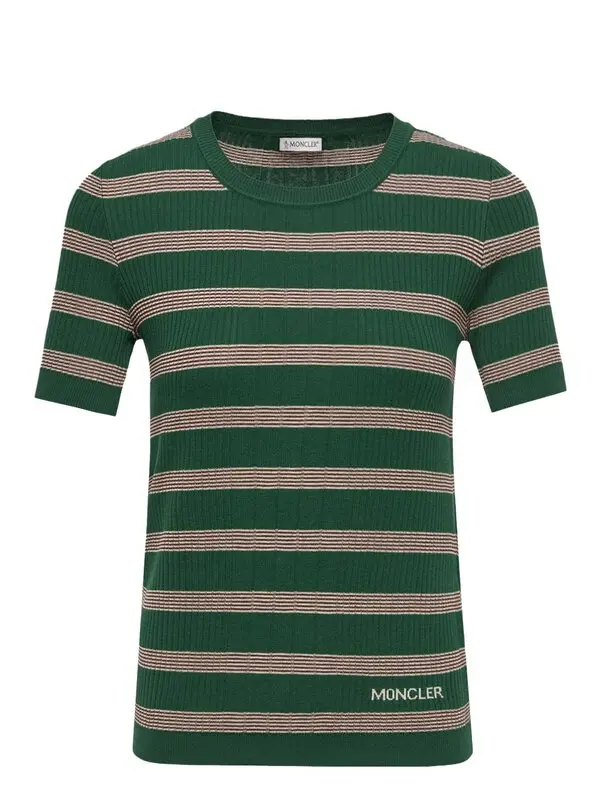 Moncler Striped Cotton T-shirt - Multicolor