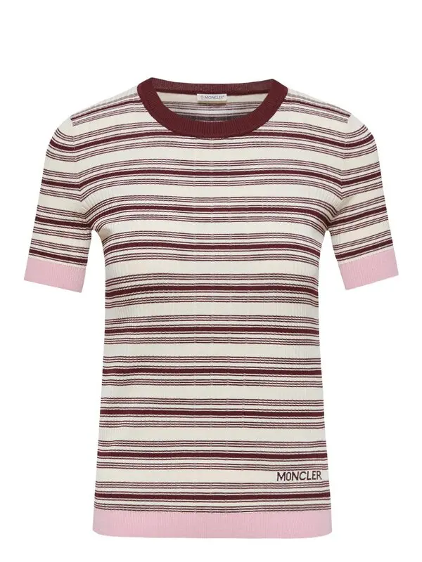 Moncler Striped Cotton T-shirt - Multicolor