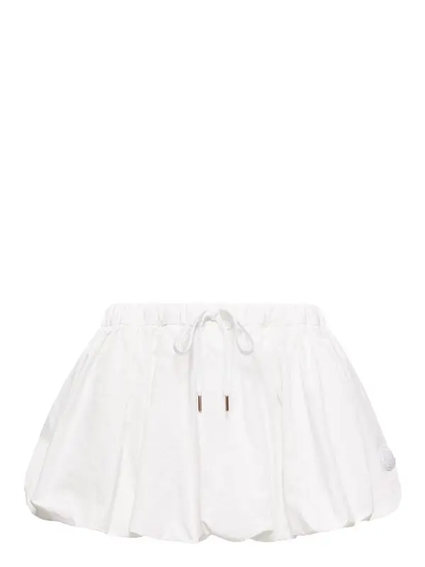 Moncler Cotton Blend Balloon Mini Skirt - White