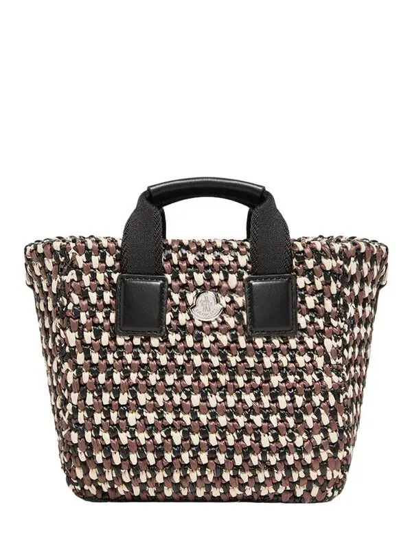 Moncler Micro Caradoc Raffia Tote Bag - Multicolor
