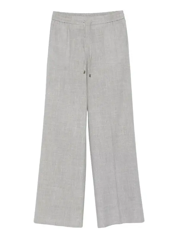 BERWICH Drawstring Wool Trousers - Grey