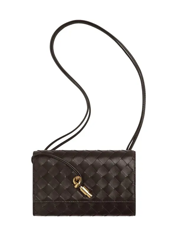 Bottega Veneta Leather Andiamo Shoulder Bag - Brown