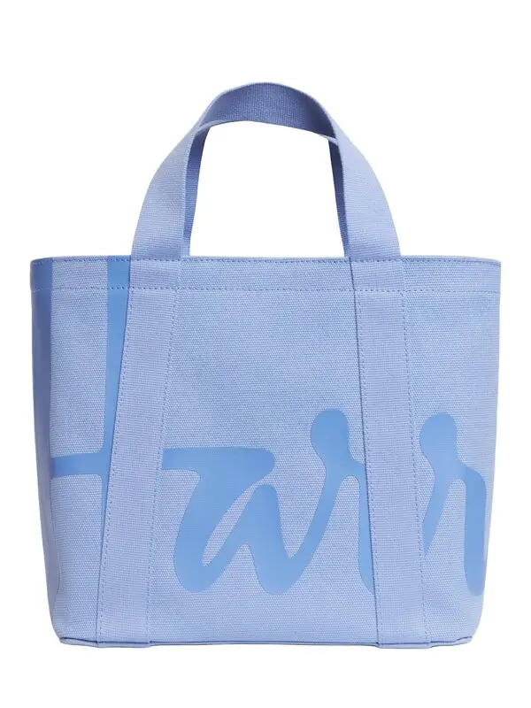 Harrods Small Cotton Logo Tote - Blue