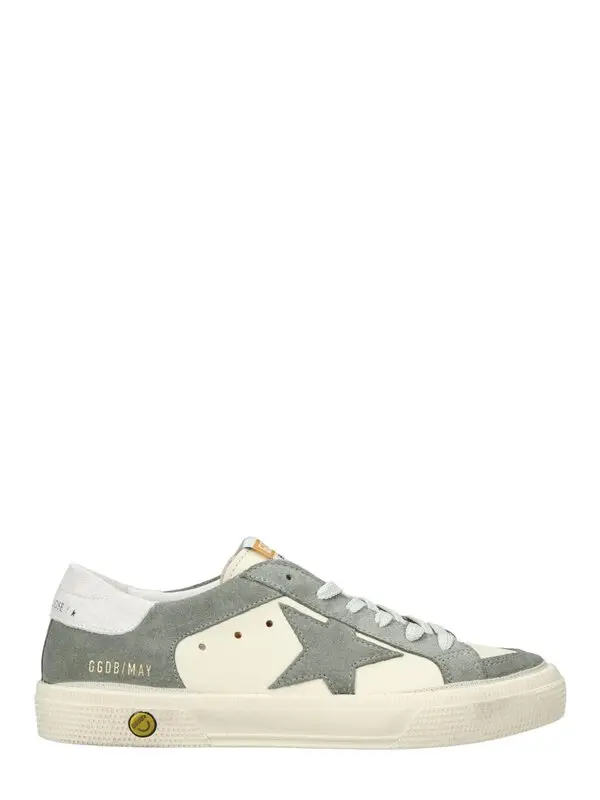 GOLDEN GOOSE May Leather Sneakers - Grey