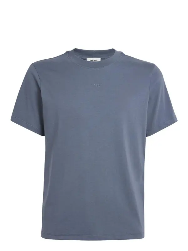 Sandro Organic Cotton Logo T-shirt - Black