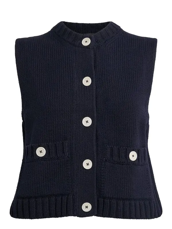 ME+EM Organic Cotton Vest - Navy