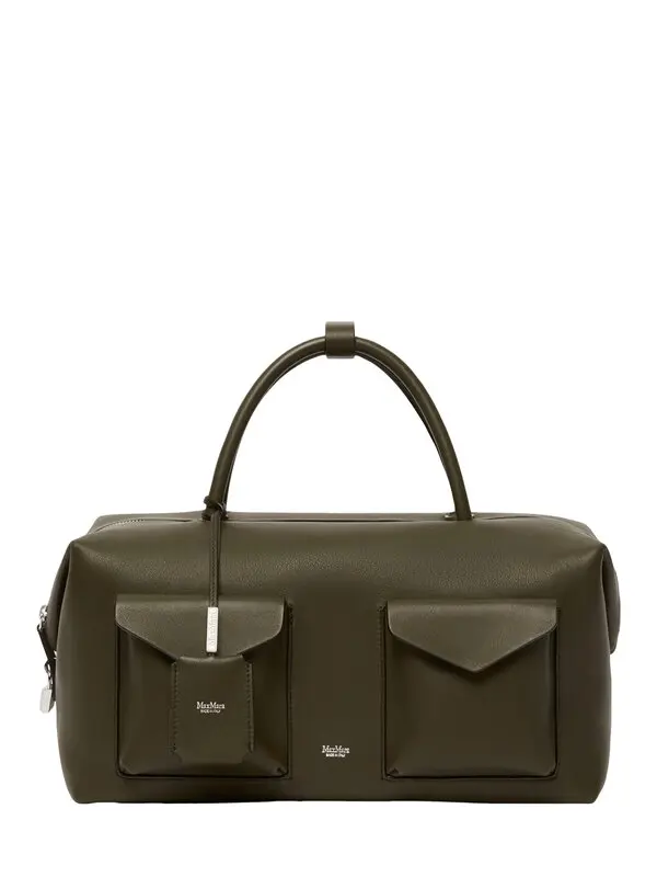 Max Mara Large Leather Boston Bag - Brown