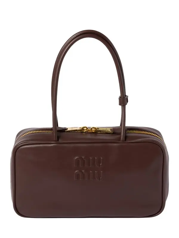 Miu Miu Leather Top-handle Bag - Brown