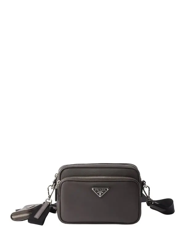Prada Saffiano Leather Shoulder Bag - Grey
