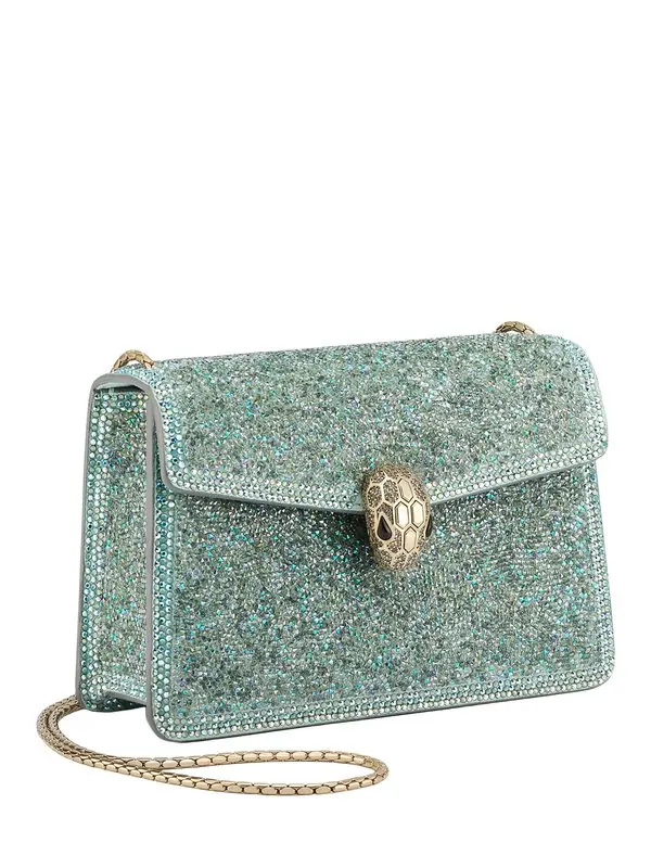 BVLGARI Mini Serpenti Forever Cross-body Bag - Turquoise