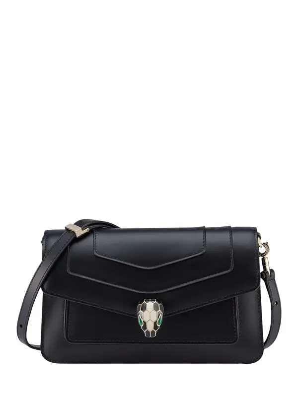 BVLGARI Serpenti Forever East-west Shoulder Bag - Black