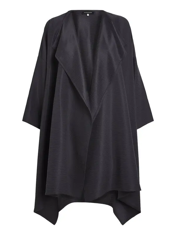 Eskandar Silk Plissé Jacket - Grey
