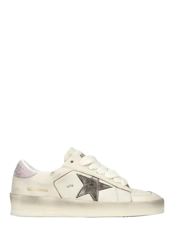 GOLDEN GOOSE Leather Stardan Sneakers - White