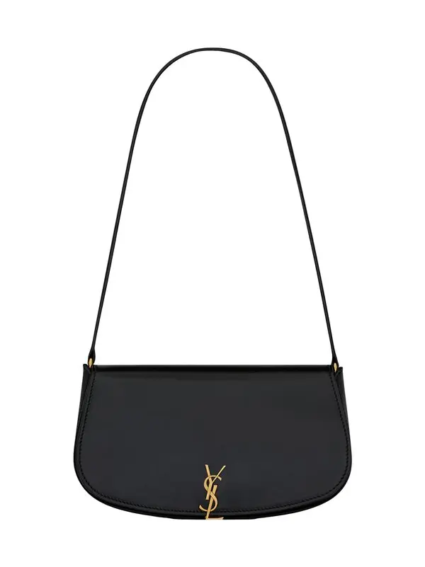 Saint Laurent Mini Leather Voltaire Shoulder Bag - Black