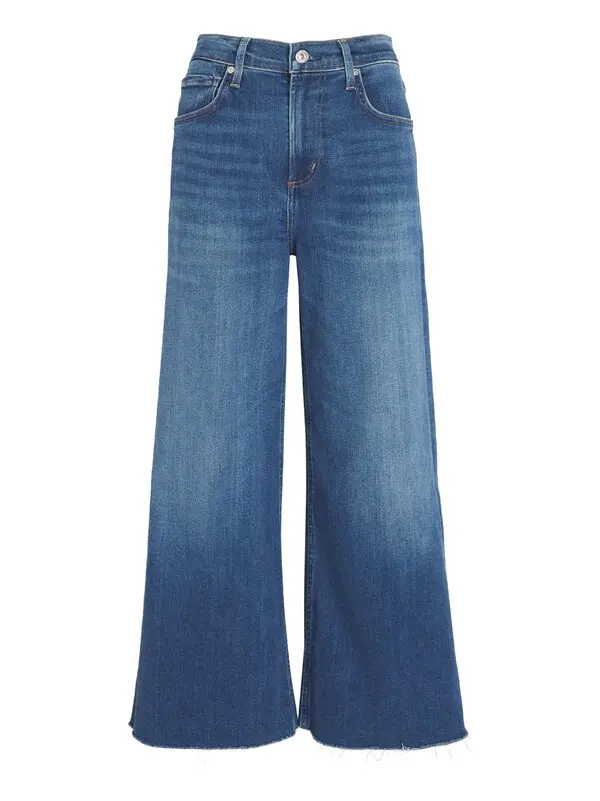 Citizens Of Humanity Cropped Lyra Wide-leg Jeans - Blue
