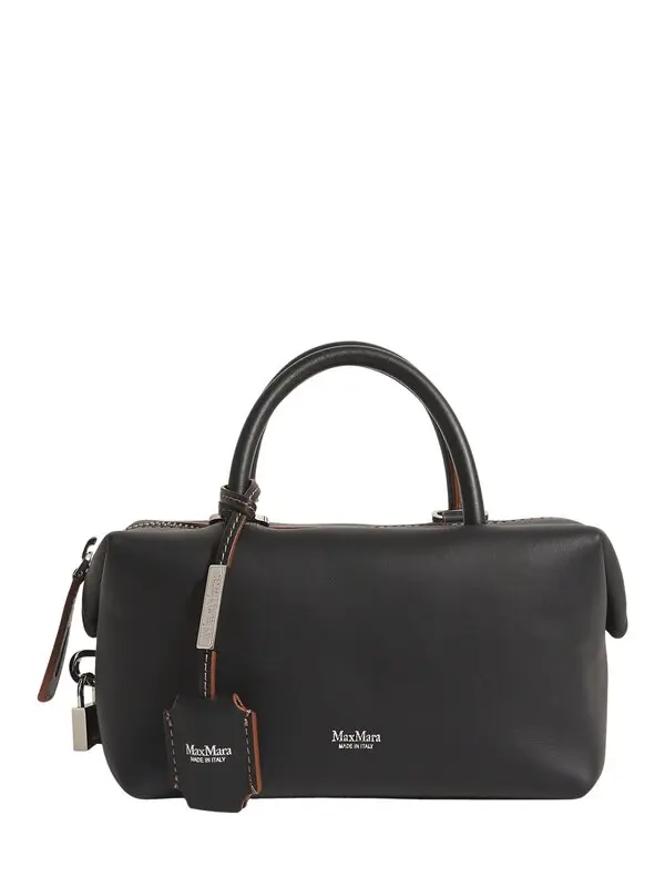 Max Mara Small Leather Satchel Bag - Black