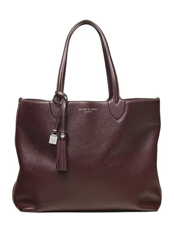 ASPINAL OF LONDON Leather Hudson Tote Bag - Red