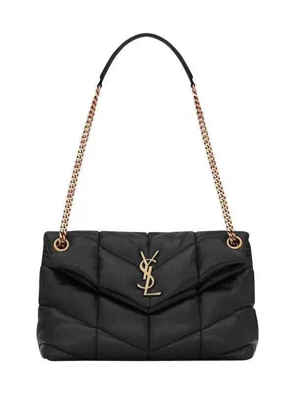 Saint Laurent Small Loulou Puffer Shoulder Bag - Black