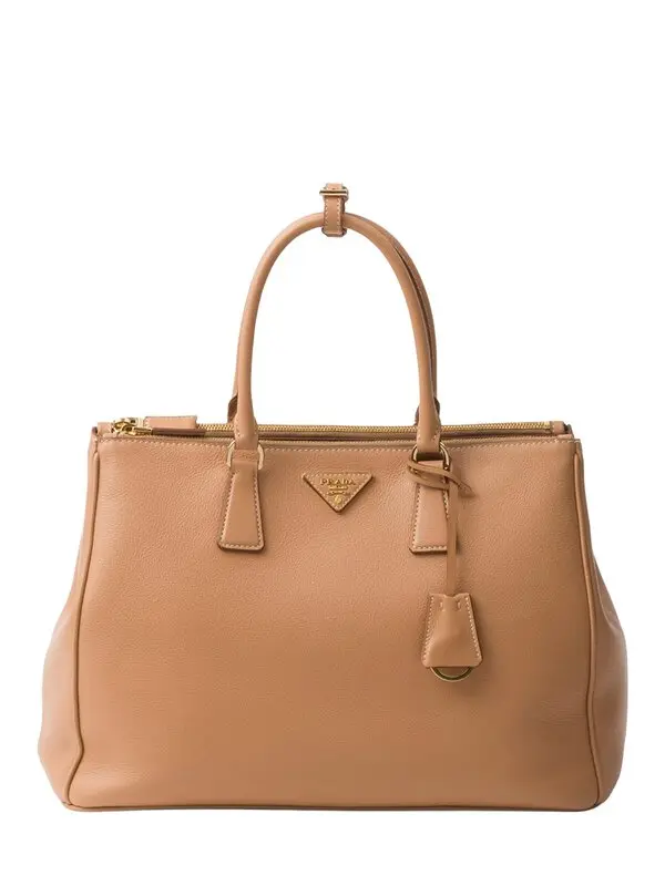 Prada Leather Galleria Top-handle Bag - Neutral
