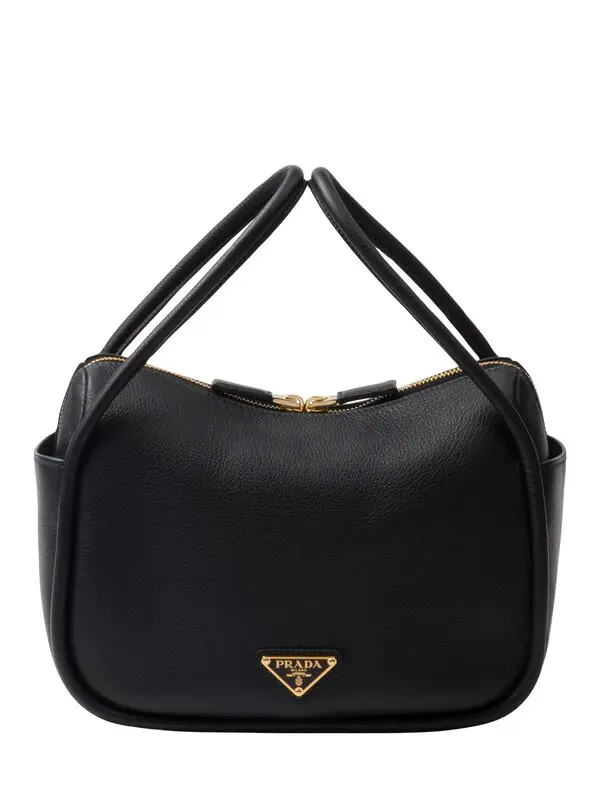 Prada Leather Top-handle Darling Bag - Black
