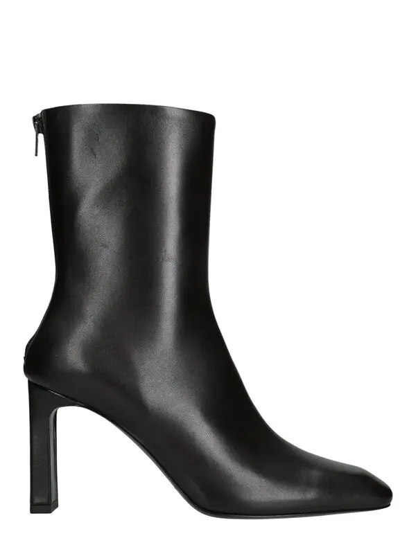 TOTEME Calfskin Bar Ankle Boots 85 - Black