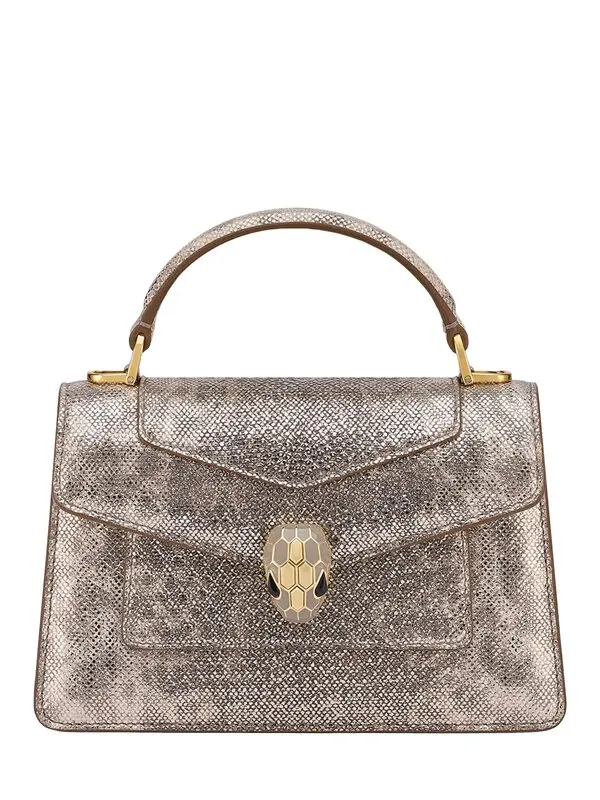 BVLGARI Serpenti Forever Top-handle Bag - Beige