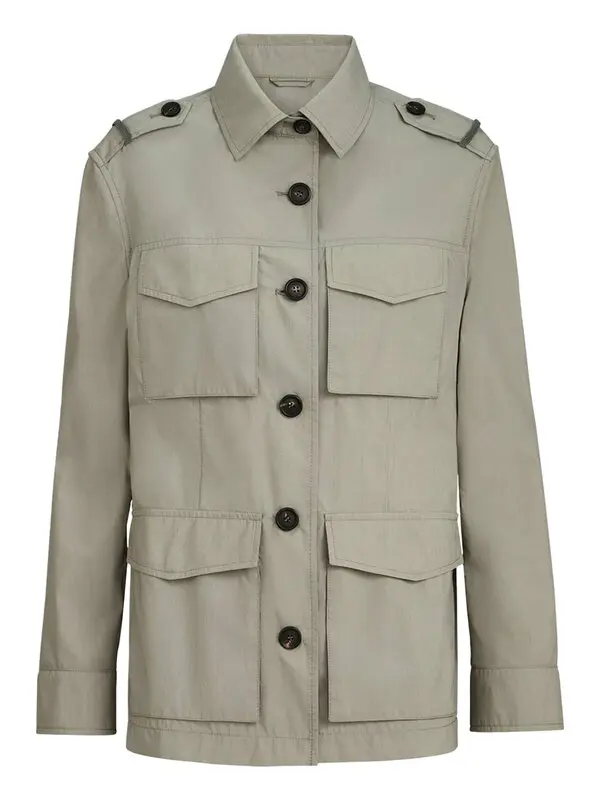 Brunello Cucinelli Techno Cotton Poplin Jacket - Brown