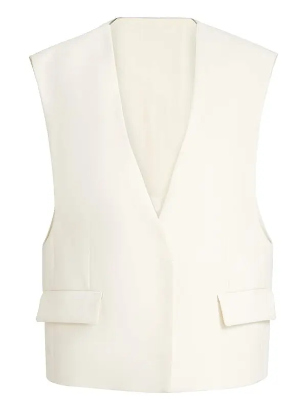 Brunello Cucinelli Cotton Crepe Vest - Grey