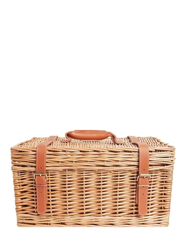 Harrods Fitted Picnic Basket For Two - Brown