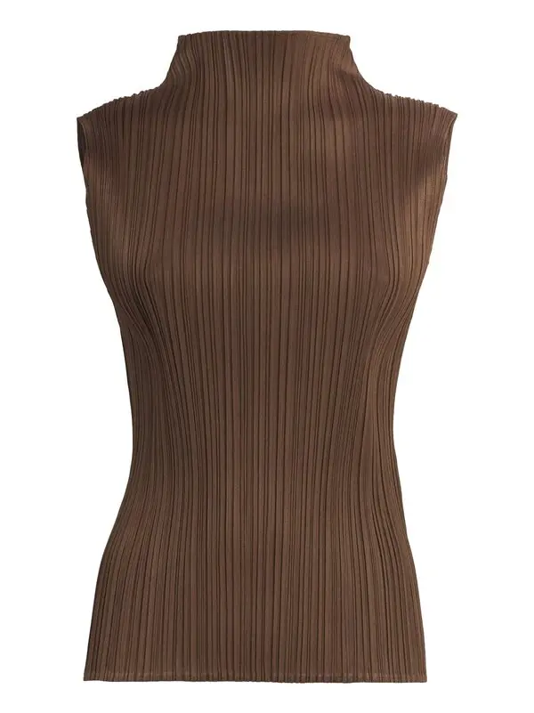 Issey Miyake Sleeveless Top - Brown