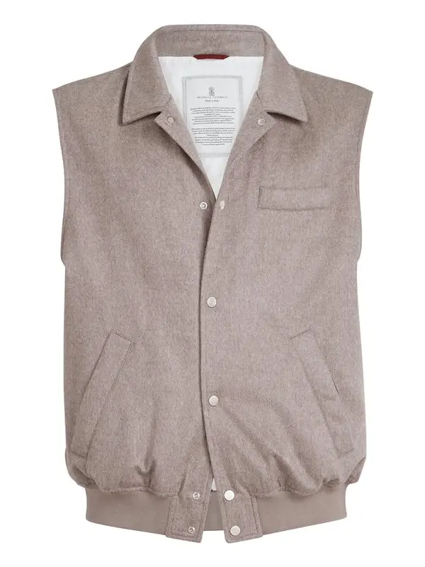 Brunello Cucinelli Cashmere Padded Gilet - Brown