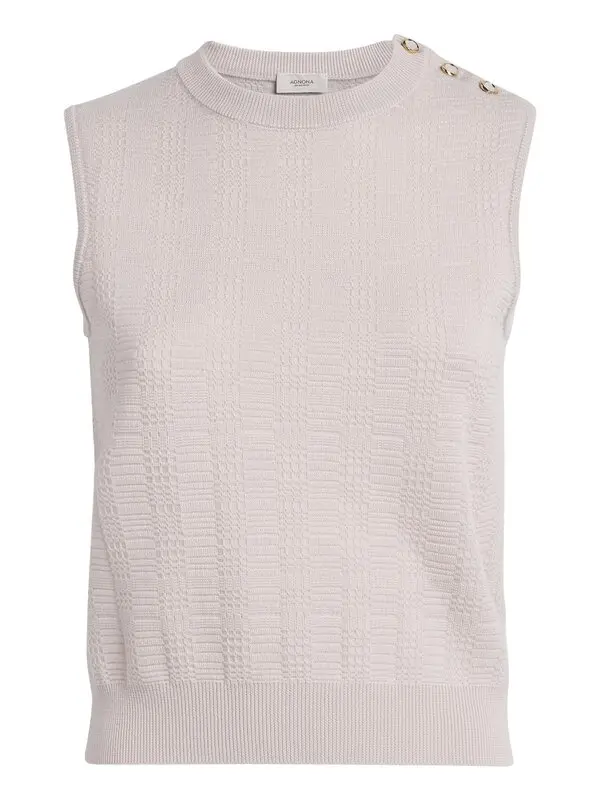 Agnona Wool-blend Sleeveless Top - Grey
