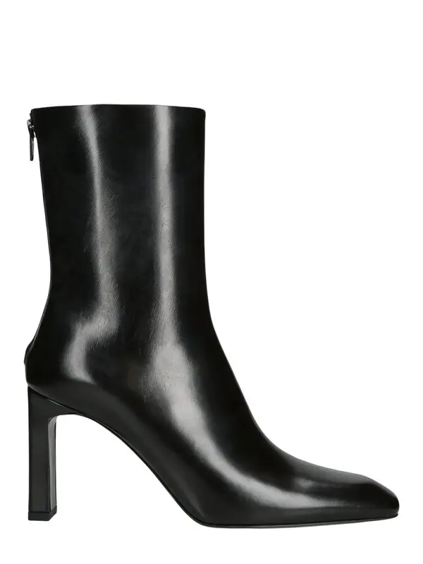 TOTEME Nappa Leather Ankle Boots 85 - Black