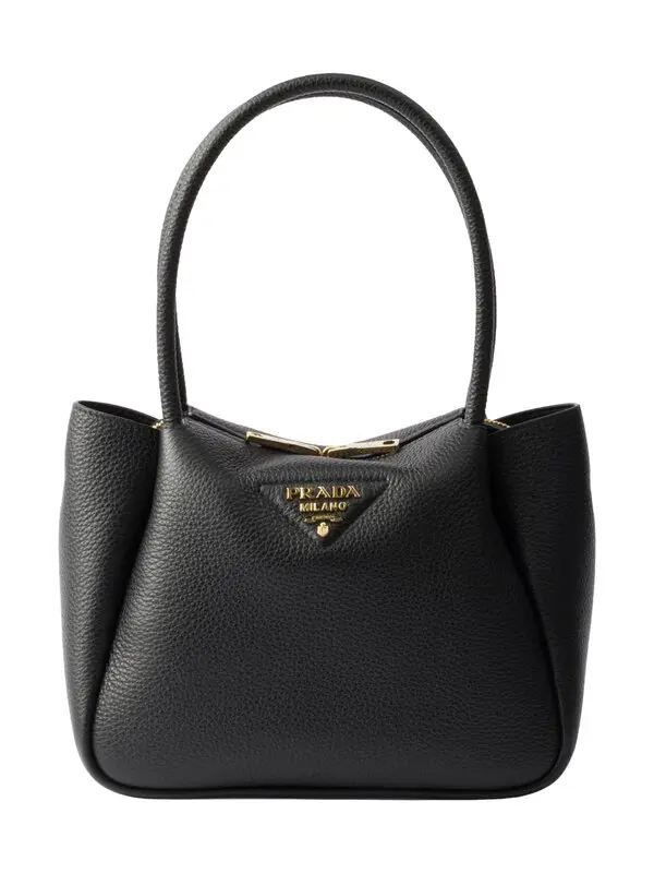 Prada Small Leather Top-handle Bag - Black
