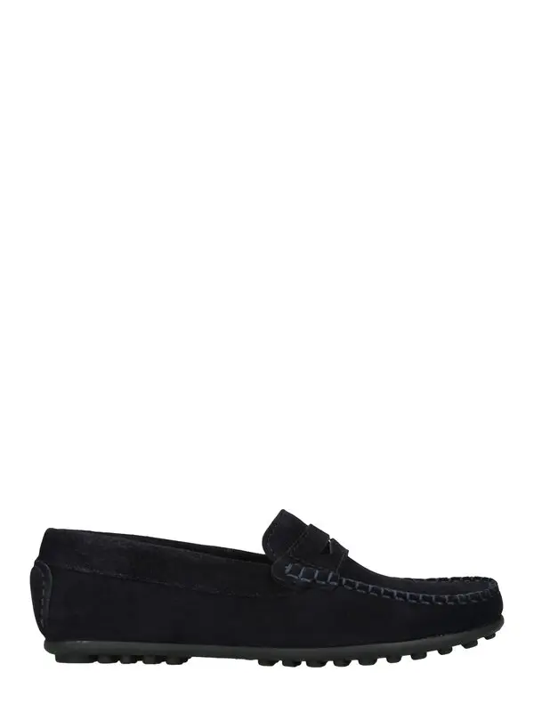 PAPOUELLI Suede Felix Loafers - Navy