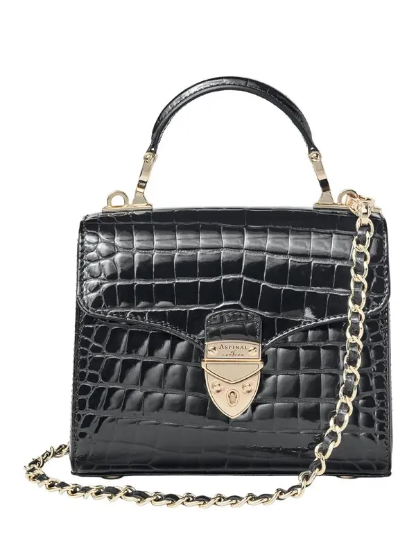 ASPINAL OF LONDON Mini Mayfair Top-handle Bag - Black