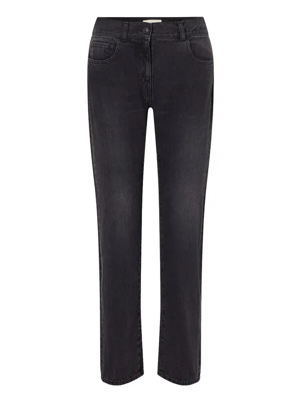 THE ROW Booker Mid-rise Straight-leg Jeans - Black