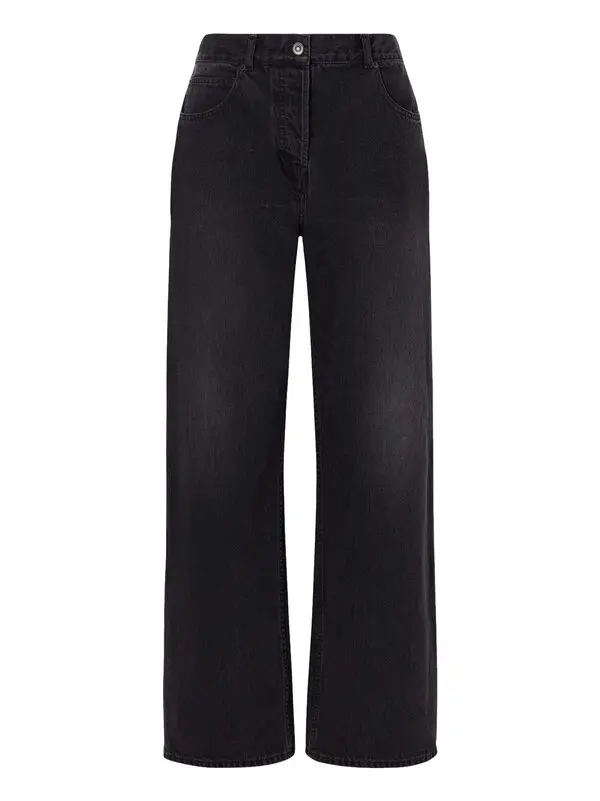 THE ROW Finbar High-rise Wide-leg Jeans - Black